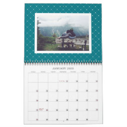 Preppy Patterns Monthly Photo Calendar | Zazzle
