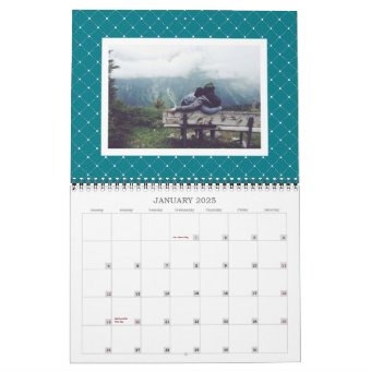 Preppy Patterns Monthly Photo Calendar | Zazzle