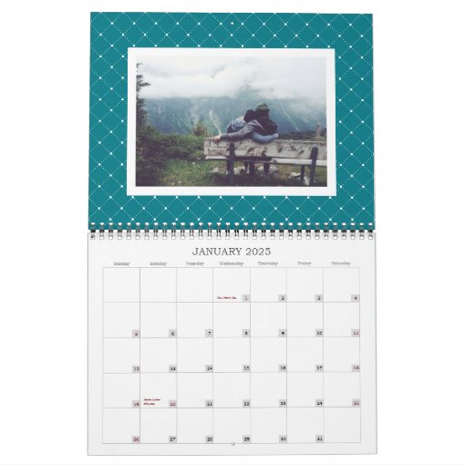 Preppy Patterns Monthly Photo Calendar | Zazzle