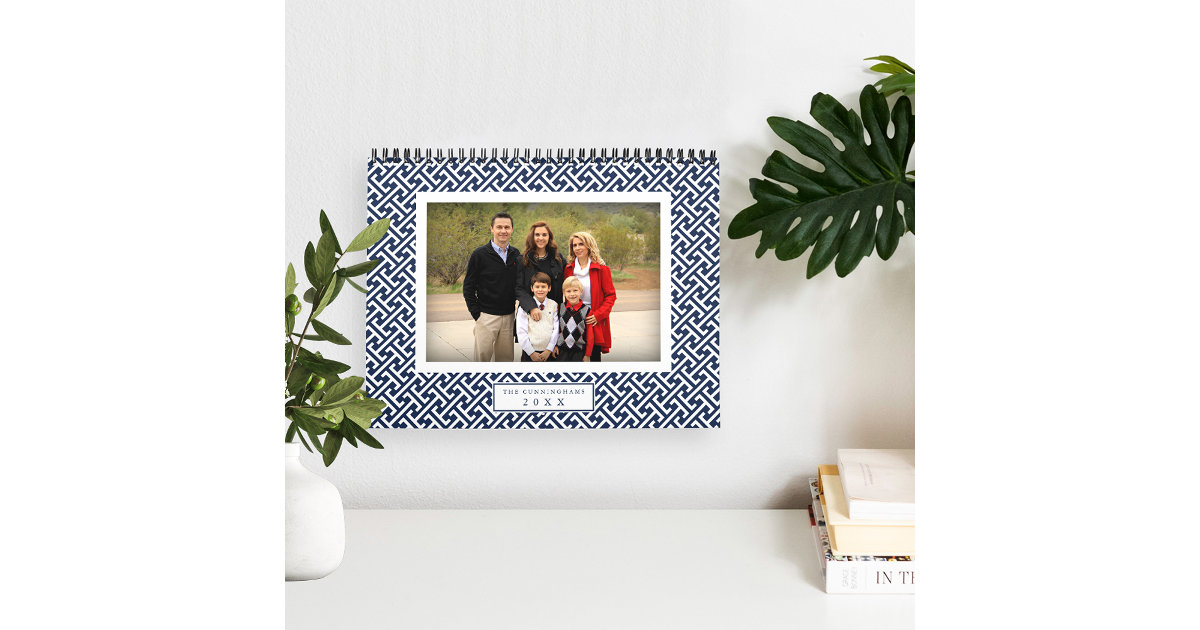 Preppy Patterns Monthly Photo Calendar | Zazzle