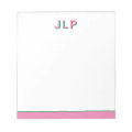 Preppy Personalized Initial Notepads | Zazzle