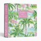 Preppy Pink and Green Tropical Palm Trees Recipe 3 Ring Binder | Zazzle