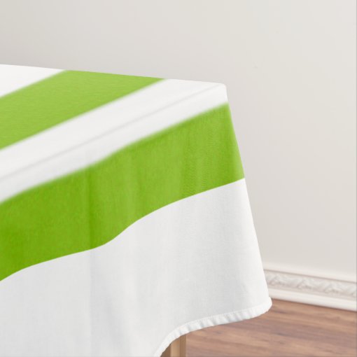 Preppy Pink and Lime Green Striped Tablecloth | Zazzle