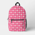 Preppy Pink Argyle Plaid Girls Printed Backpack | Zazzle