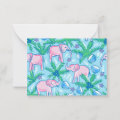 Preppy Pink Elephant Note Card | Zazzle