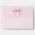 Preppy Pink Gingham Grandmillennial Envelope | Zazzle