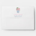 Preppy Pink Roses Navy Blue Wedding Shower Envelope | Zazzle