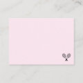 Preppy Pink Tennis Gifts on Display Baby Shower Enclosure Card | Zazzle