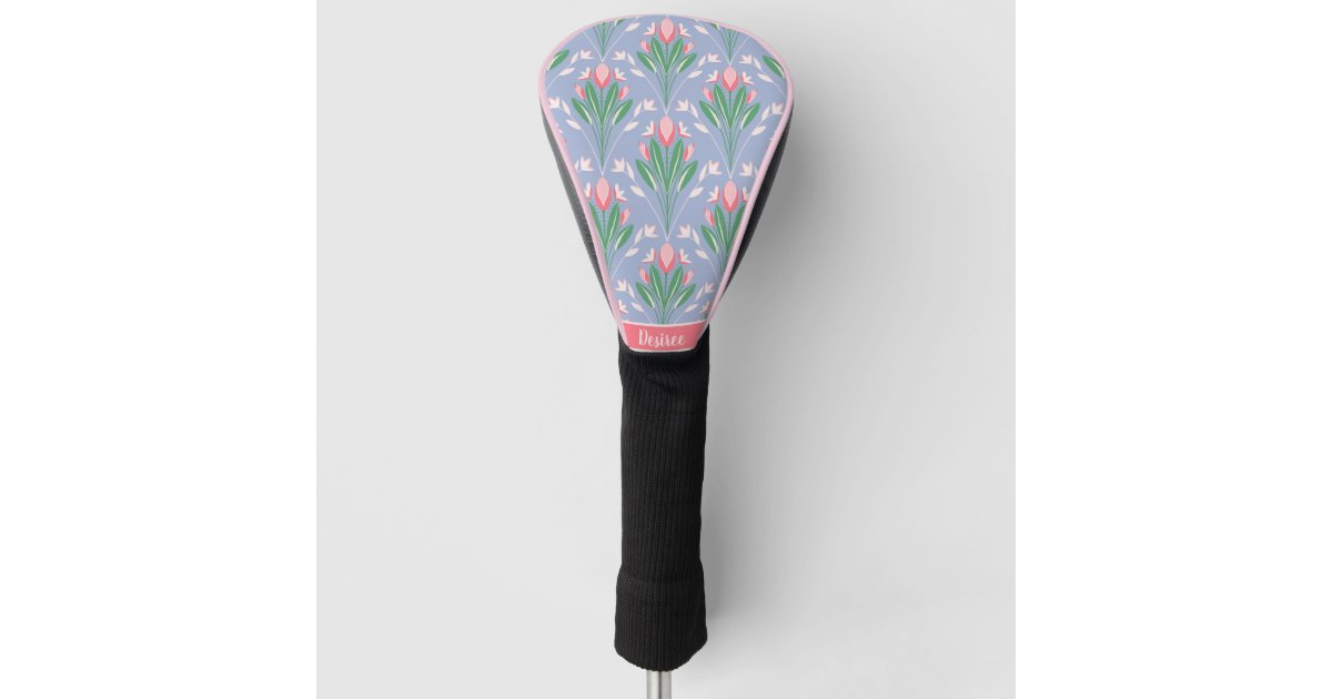 Preppy Pink Tulips Golf Head Cover for her | Zazzle
