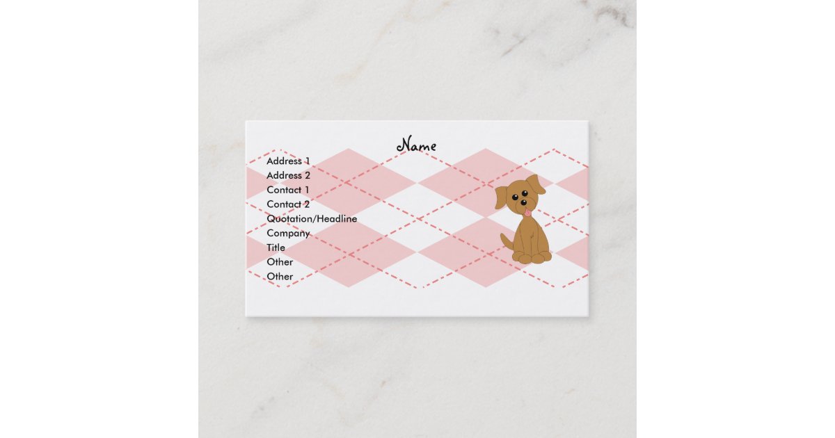 Preppy Puppy Business Card | Zazzle