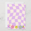 Preppy Purple Y2K Sleep Over Happy Face Birthday Invitation | Zazzle