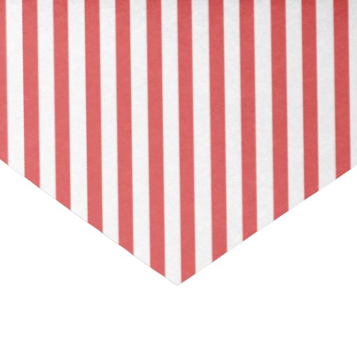 Preppy Red and White Diagonal Striped Tissue paper | Zazzle