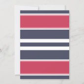 Preppy Red,White & Blue Stripe BBQ Invitation | Zazzle