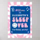 Preppy Sleep Over Tween Birthday Party Welcome Poster | Zazzle