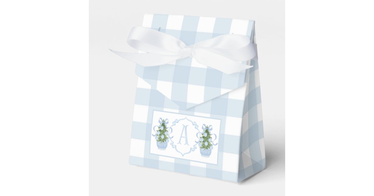 Preppy Southern Blue Boy Christmas Baby Shower Favor Boxes | Zazzle