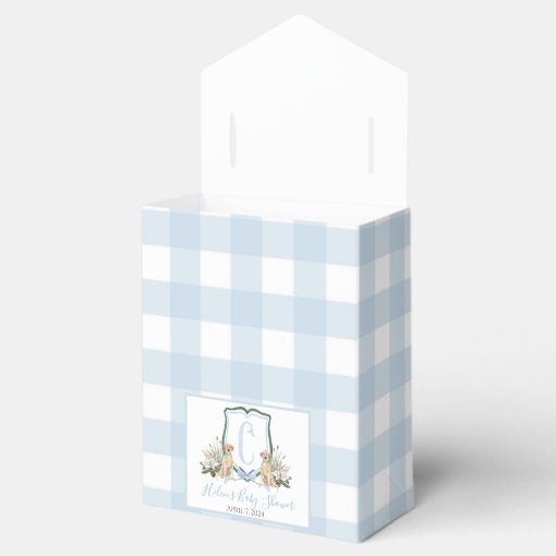 Preppy Southern Blue Boy Dog Baby Shower Favor Boxes | Zazzle