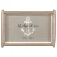 Preppy Vintage Anchor Wedding Monogram Serving Tray | Zazzle