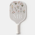 Preppy Vintage Wildflowers Pattern Monogram Pickleball Paddle | Zazzle