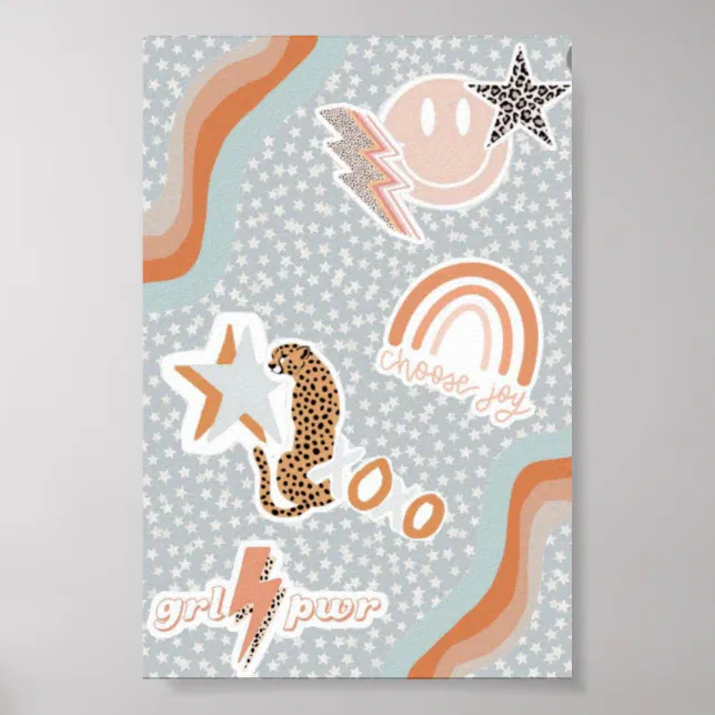 Preppy wall poster | Zazzle