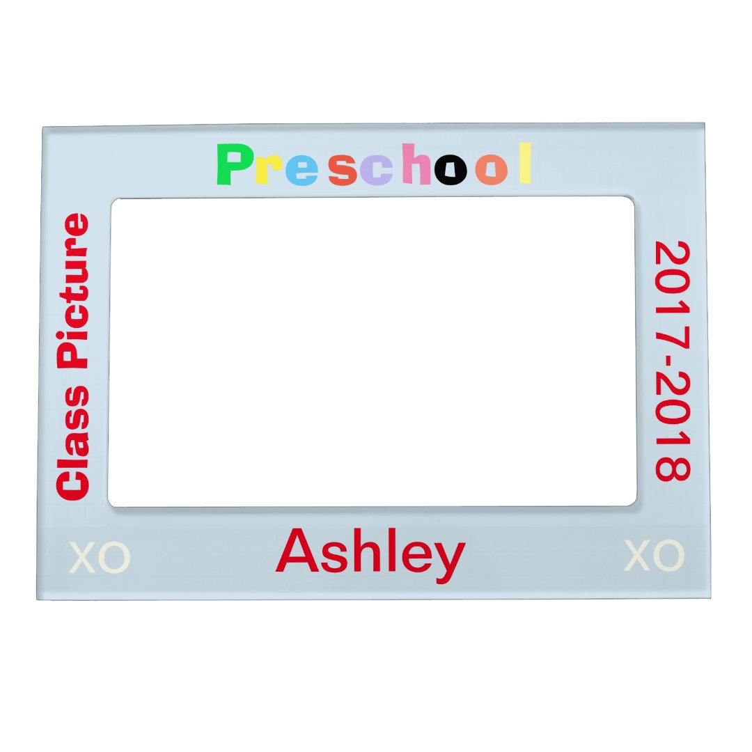 Preschool Blue Class Magnetic Photo Frame | Zazzle