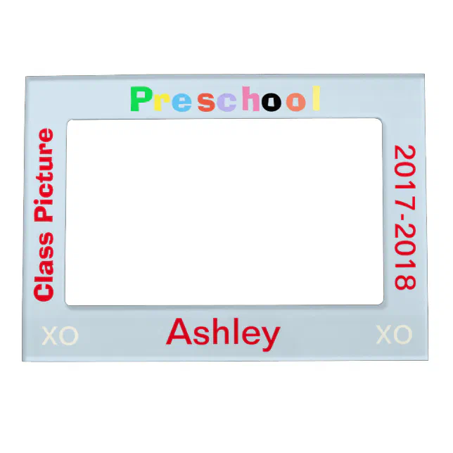 Preschool Blue Class Magnetic Photo Frame | Zazzle