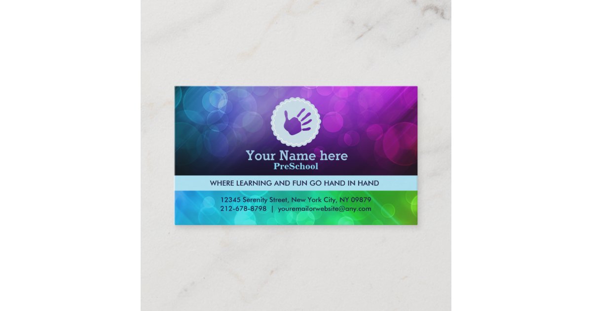 Preschool Business Cards | Zazzle