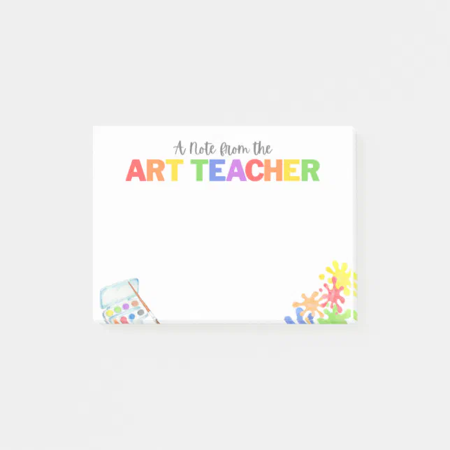 Preschool Elementary Art Teacher Gift Notes | Zazzle