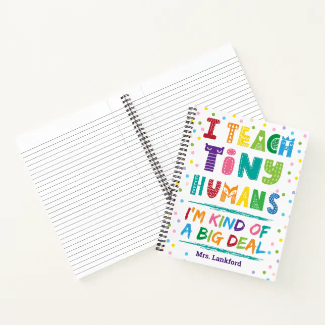 Preschool Elementary Teacher Appreciation Gift Notebook | Zazzle