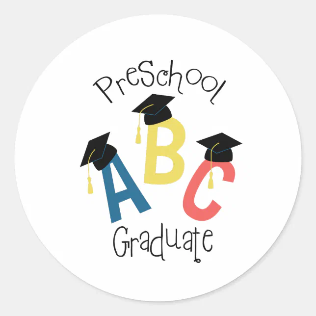 Preschool Graduate Classic Round Sticker | Zazzle