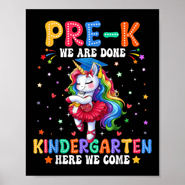 Preschool Graduation 2025 Pre-k Graduate Girls Uni Poster | Zazzle