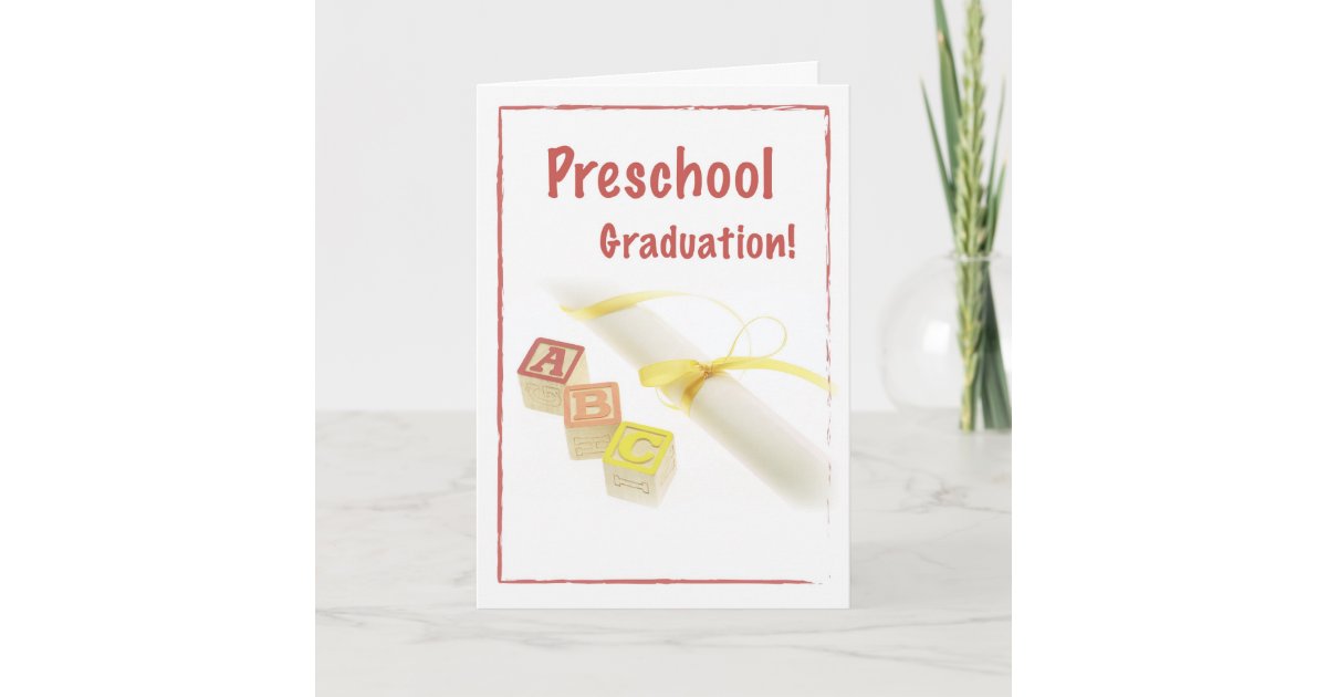 Preschool Graduation Card | Zazzle