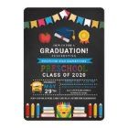 Preschool Graduation Chalkboard Invitation | Zazzle