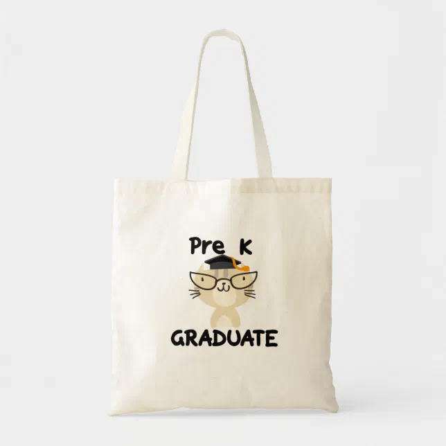 Preschool Graduation Gift Preschooler Cat Pre-K Tote Bag | Zazzle