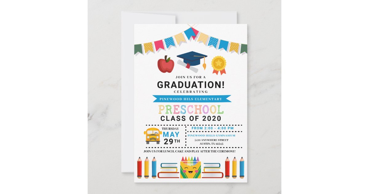 Preschool Graduation Invitation | Zazzle