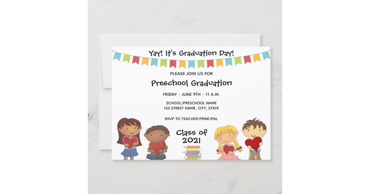 Preschool Graduation Invitation | Zazzle