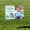 Preschool Graduation Photo Dinosaurs Boy Roar Yard Sign | Zazzle