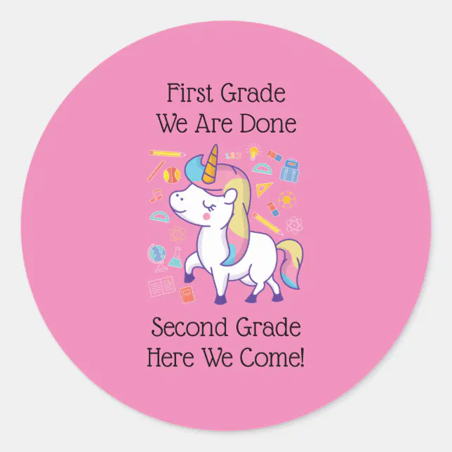Preschool Kindergarten Elementary Graduation Classic Round Sticker | Zazzle