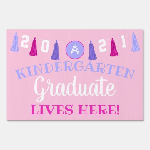 Preschool Kindergarten Graduate Yard Sign | Zazzle