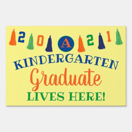 Preschool Kindergarten Graduate Yard Sign | Zazzle