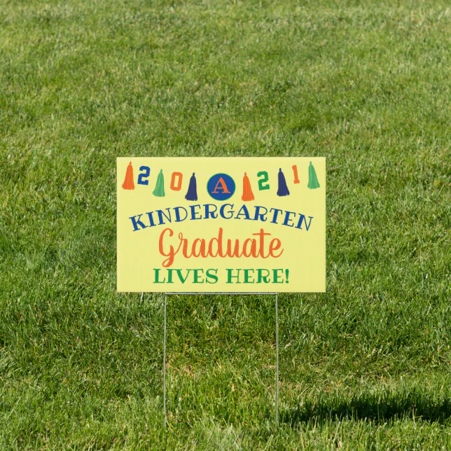 Preschool Kindergarten Graduate Yard Sign | Zazzle