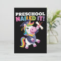 Preschool Nailed It Unicorn Graduation Cap Invitation | Zazzle