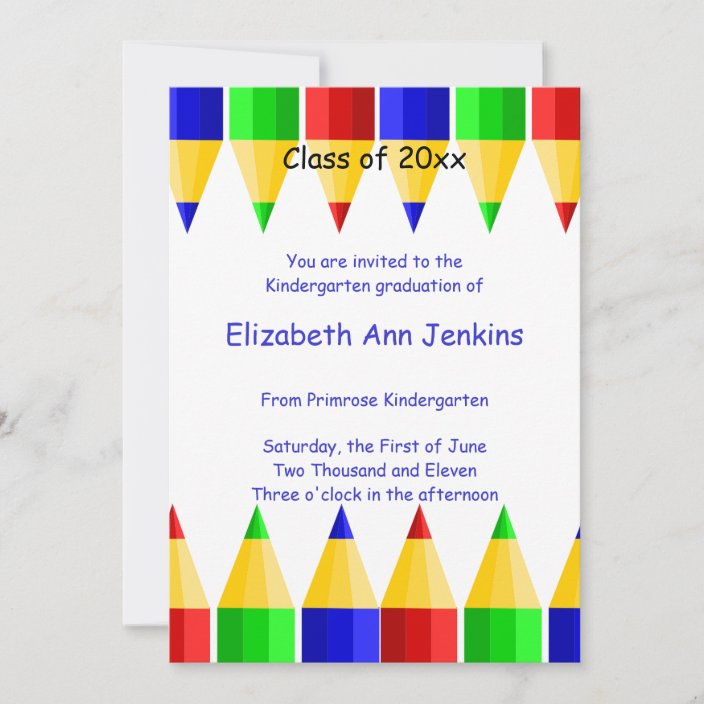 Preschool or Kindergarten Graduation Announcement | Zazzle.com