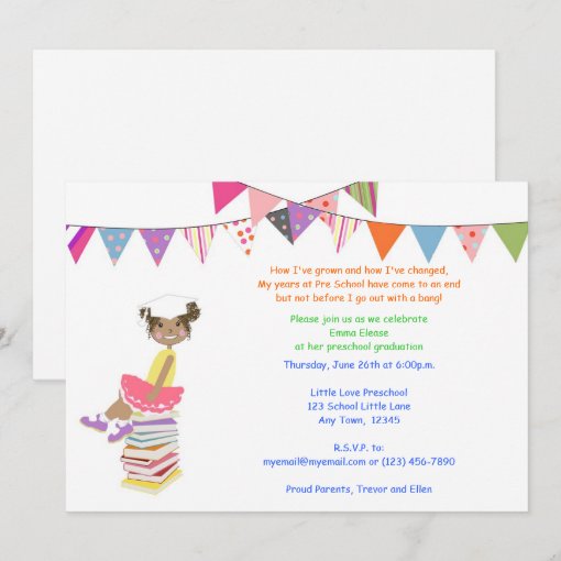 Preschool or Kindergarten Invitations | Zazzle