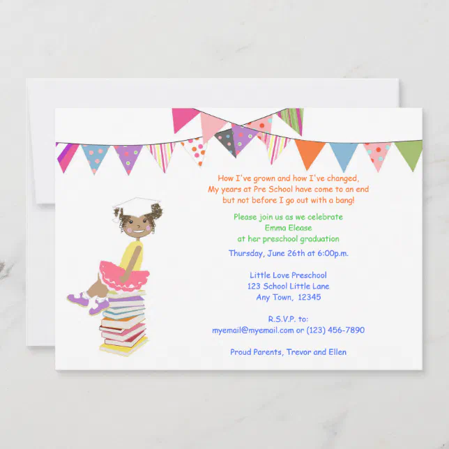 Preschool or Kindergarten Invitations | Zazzle