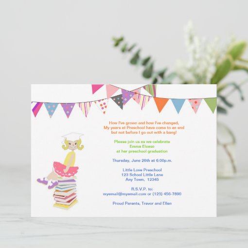 Preschool or Kindergarten Invitations | Zazzle