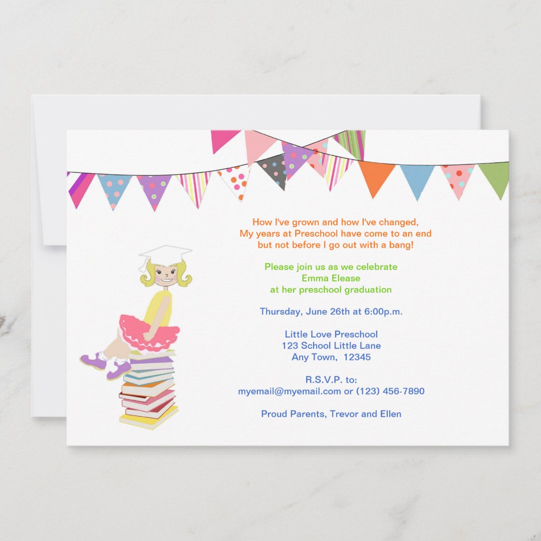 Preschool or Kindergarten Invitations | Zazzle