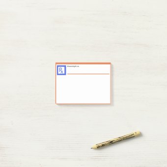 Prescription Faux RX Post-it Notes | Zazzle