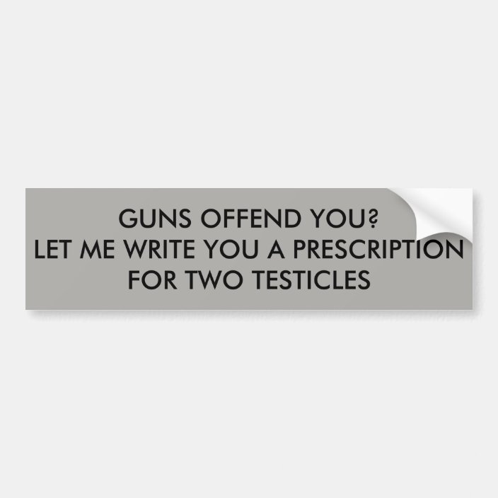 Prescription for Testicles Bumper Sticker | Zazzle.com