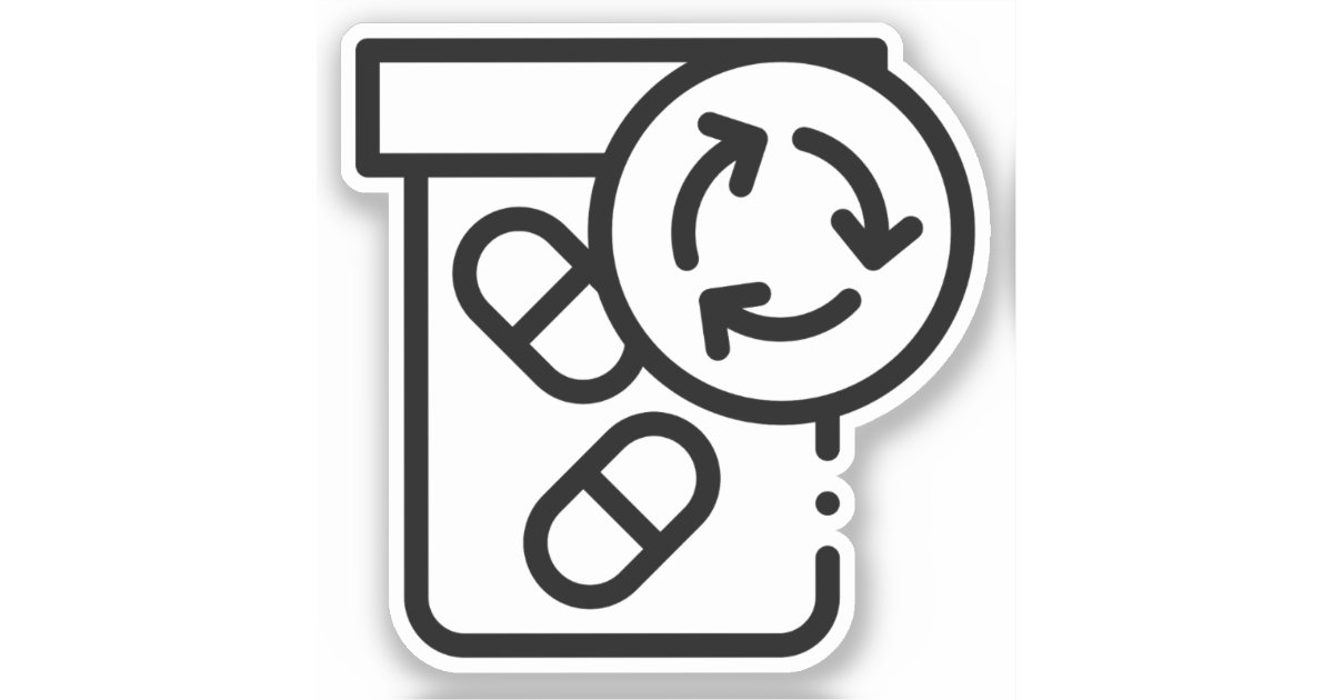Prescription Refill Reminder Sticker | Zazzle