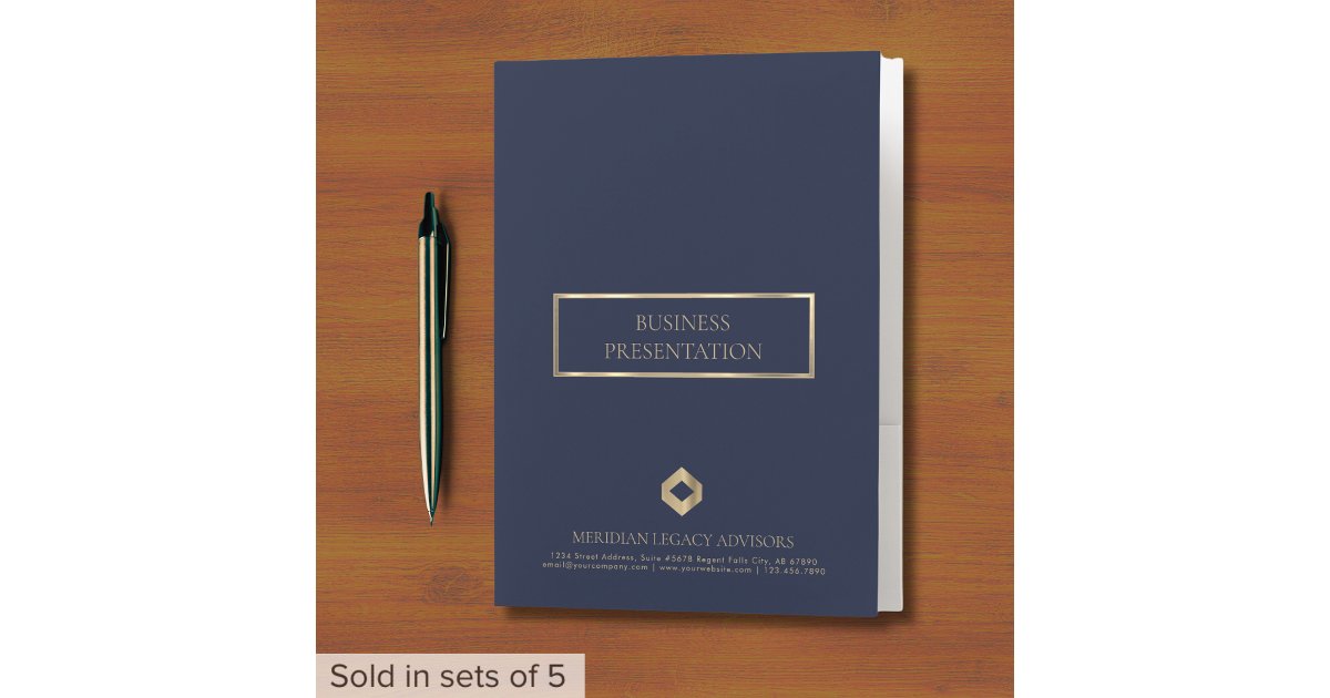 Presentation Folders with Business Card Slot | Zazzle